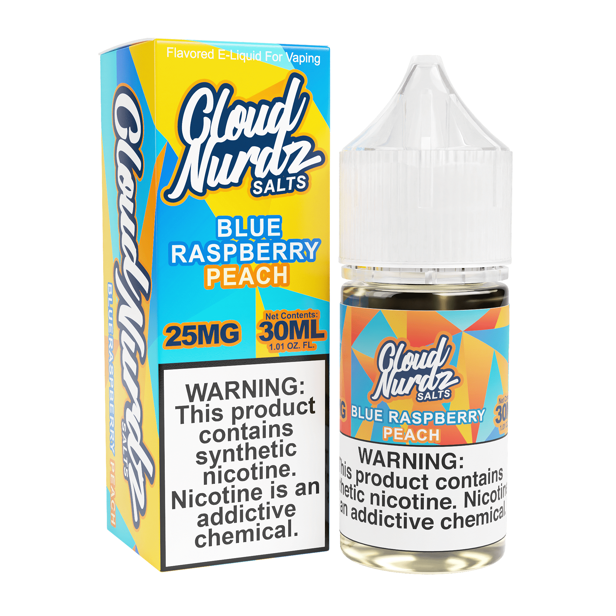 Blue Raspberry Peach SALT - Cloud Nurdz - Nicotine Salt | Giant Vapes
