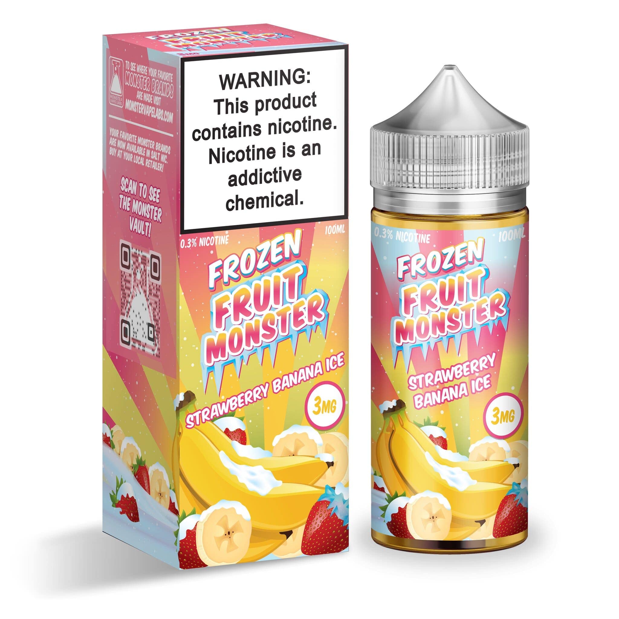 Strawberry Banana ICE - Frozen Fruit Monster - Giant Vapes-Vape Juice