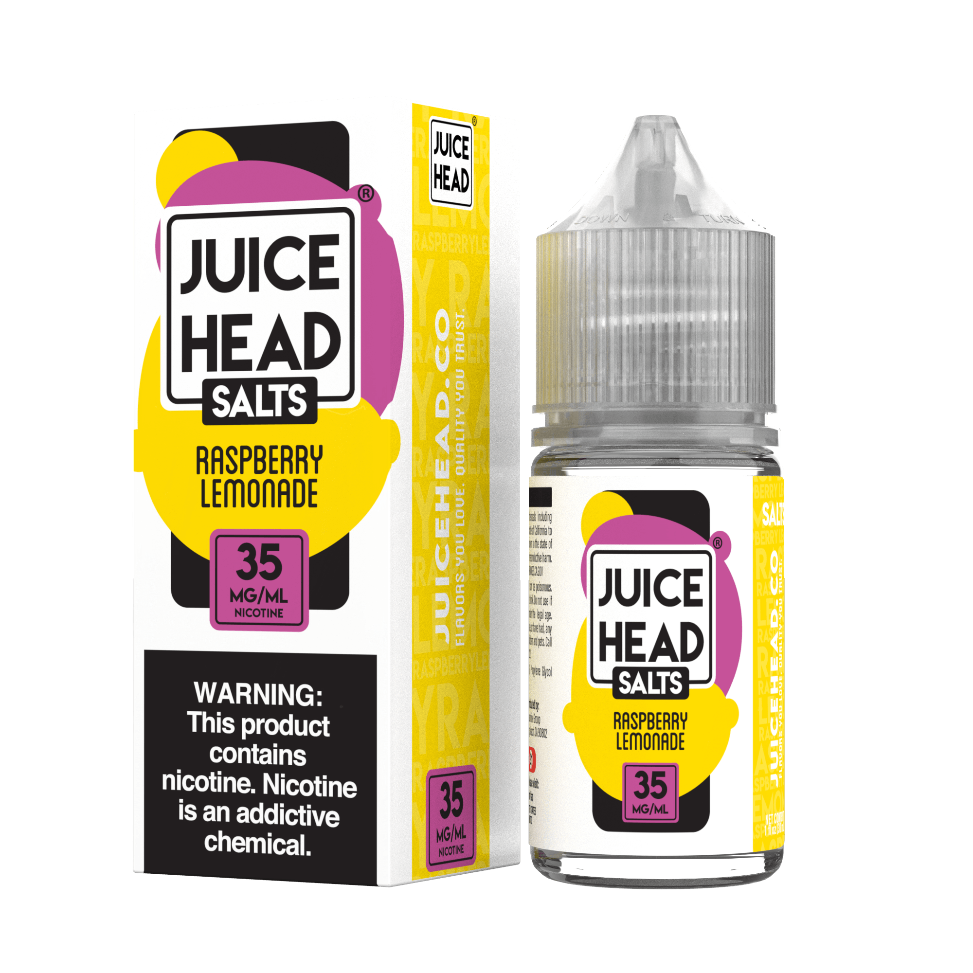 Juice Head - Raspberry Lemonade Salts - 30ML - Giant Vapes - Salt Nic